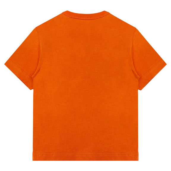 Diesel – Boys Orange Logo-Print T-Shirt – Little Tags Luxury