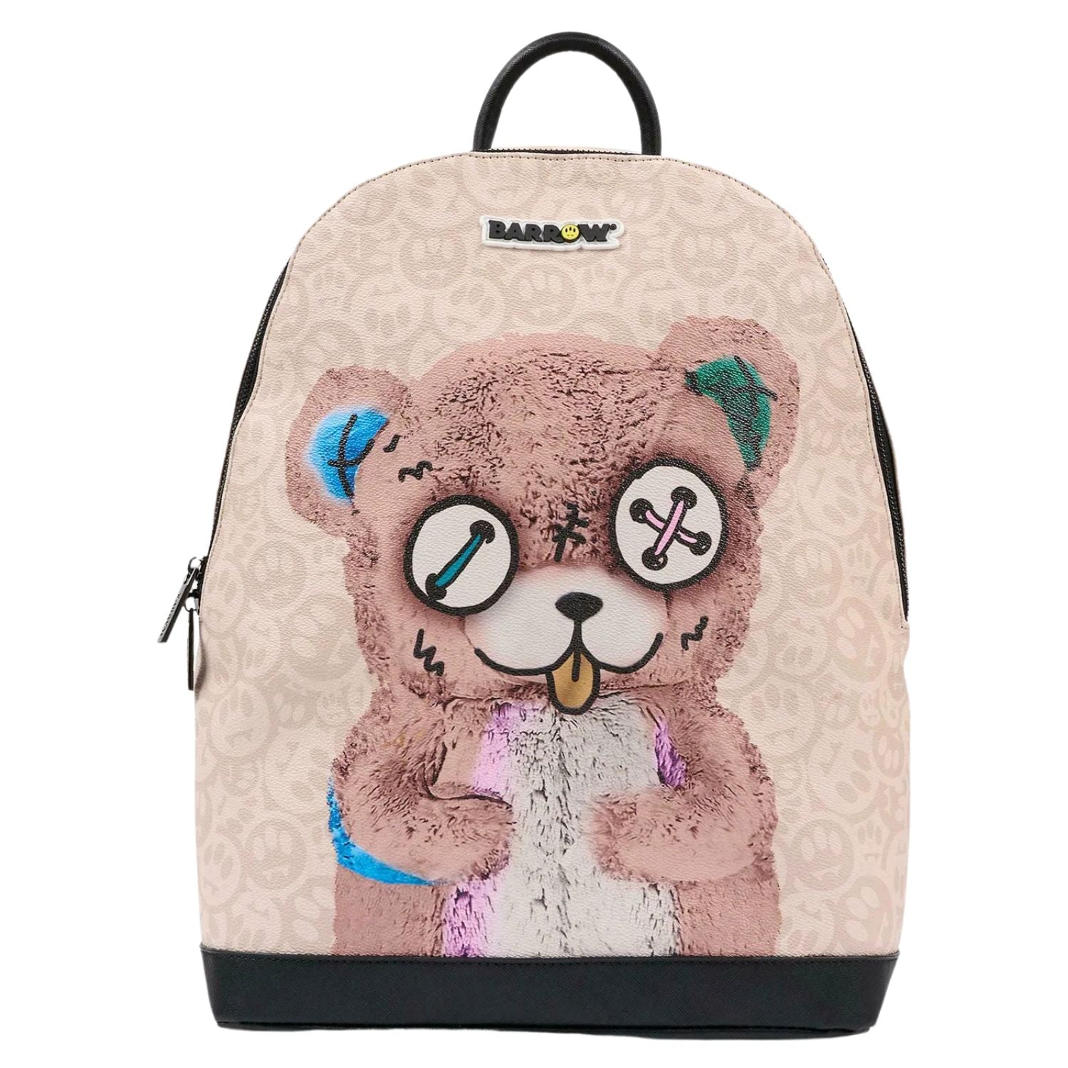 Barrow Kids – Unisex Beige Teddy Bear-Print Backpack