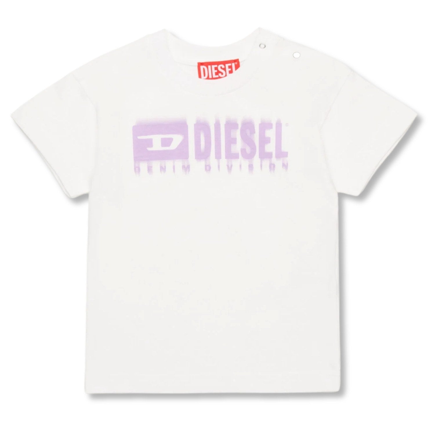 Diesel – Baby Unisex White Logo-Print T-Shirt